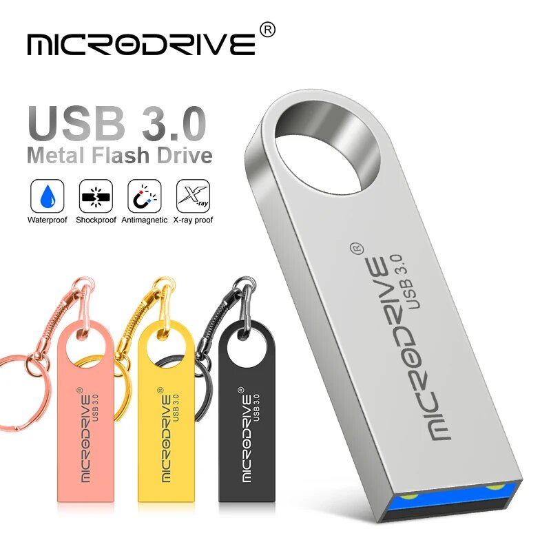 MicroDrive SB016G0115 металлический USB-накопитель 64 ГБ, серебристый