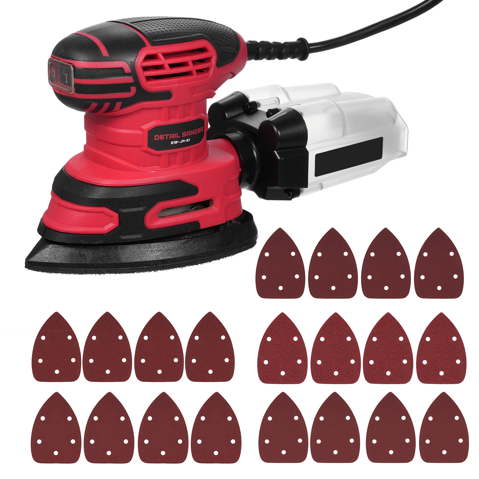 Подробно Sander 13 000 OPM Compact Electric Sacker с пылью коллекционера 220W 1,6 ампа