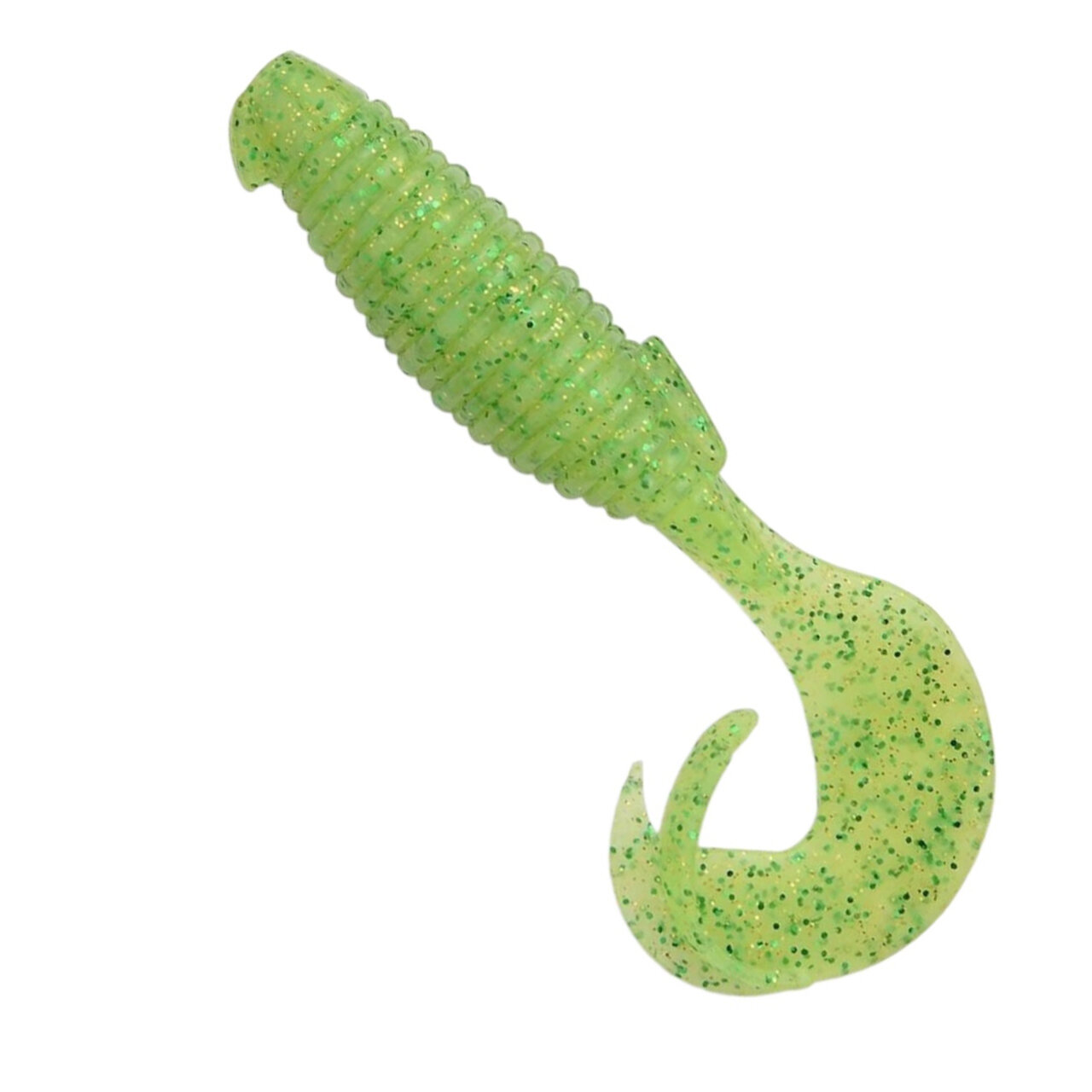 Приманка силиконовая Keitech Flapper Grub 4", 6,4г, цвет #424 Lime Chartreuse