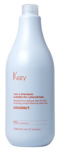 Kezy I am COCONUT Шампунь с экстрактом кокоса для окрашенных волос, 1000мл
