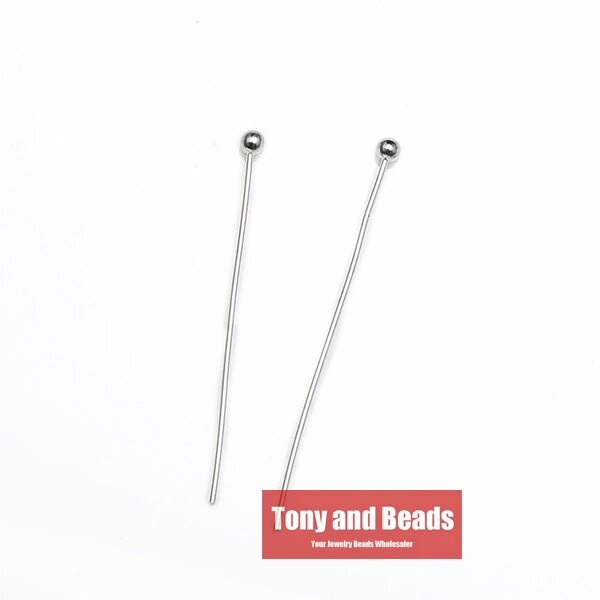 Медные булавки для сережек Tony and Beads 25 мм золотистые, серебряные, шампань 250 шт. Silver Plt