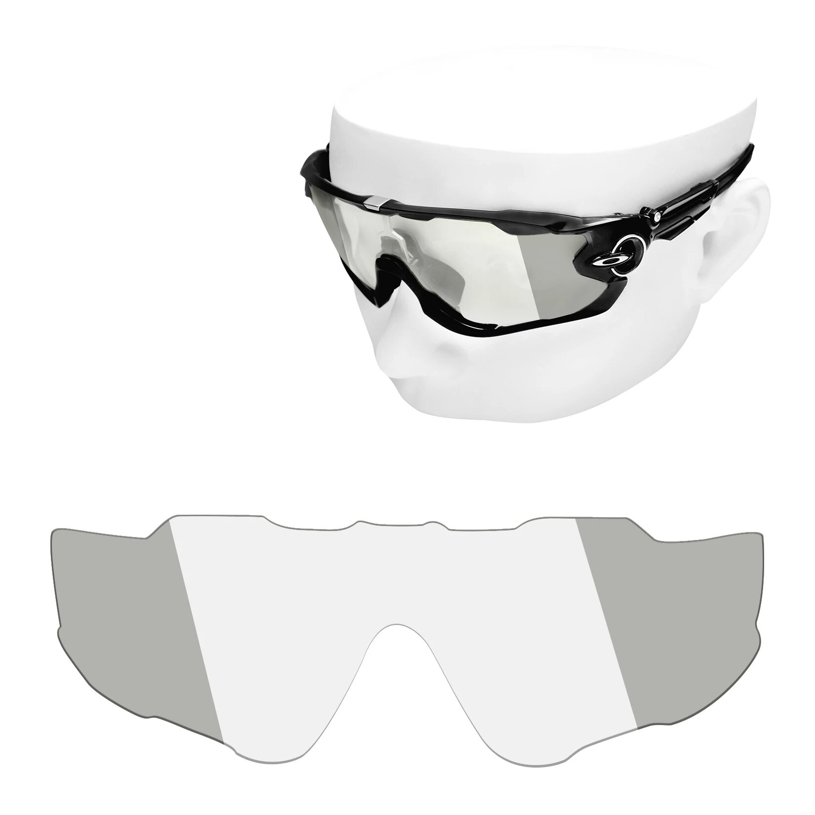 Поляризованные линзы OOWLIT Oakley Jawbreaker, Белый, Eclipse Photochromic