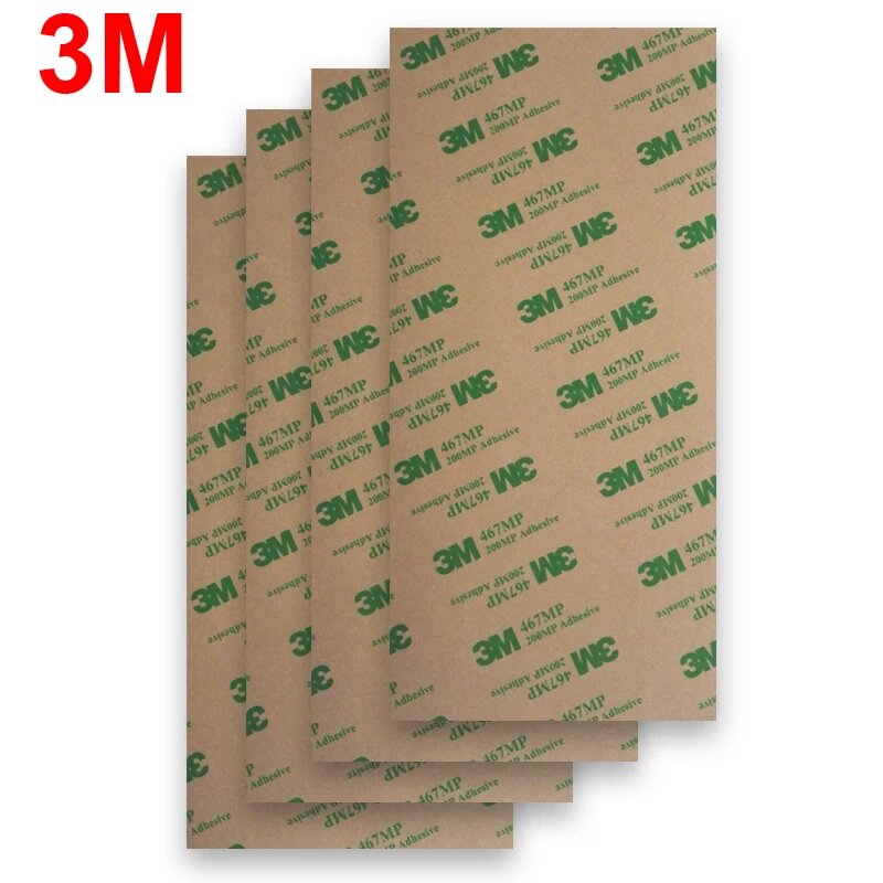 Двухсторонний скотч 3M 467 прозрачный 100x200 мм, 10шт