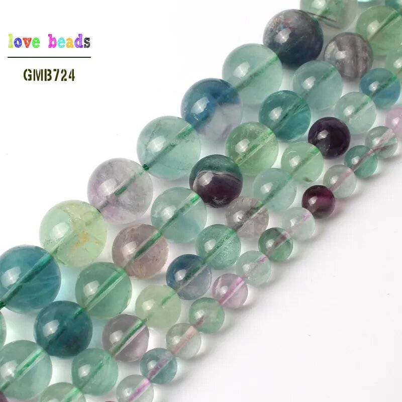 Флюорит бусины GMB724 4 6 8 10 мм 8mm 46pcs beads