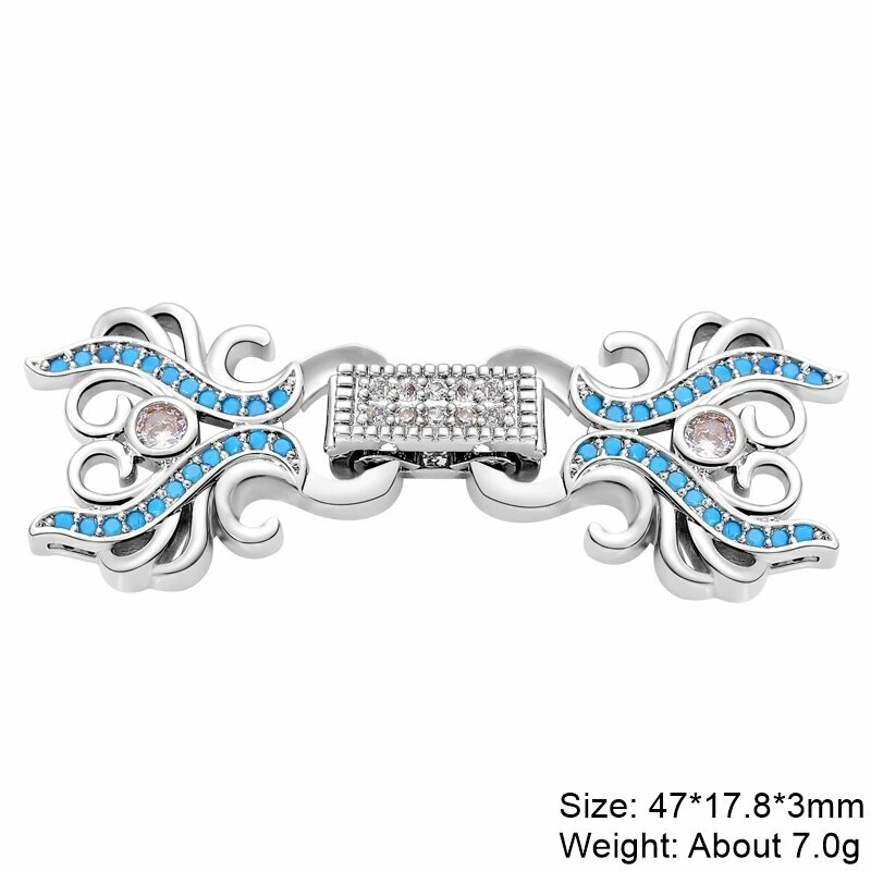 Juya фурнитура для бижутерии, циркон, White Gold