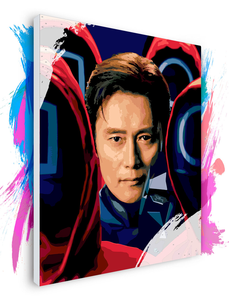 Картина по номерам на холсте Игра в кальмара 2 - Хван Ин Хо 001, 40 х 50 см