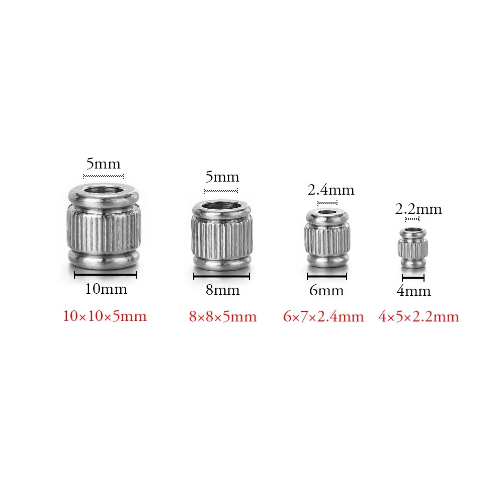 Бусины Semitree из нержавеющей стали 4x5x2.2mm, Steel