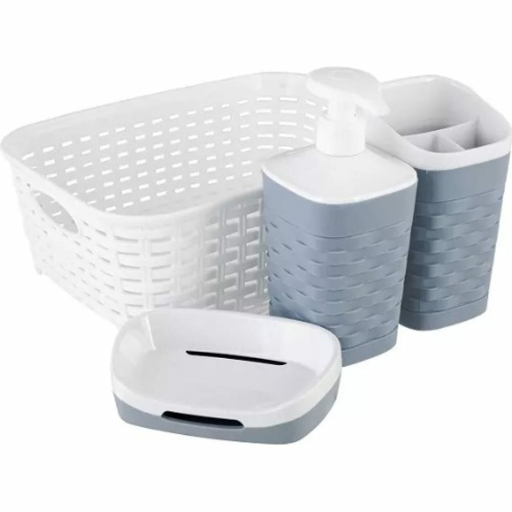 Набор для ванной комнаты Полимербыт REEF 4 предмета 438354000