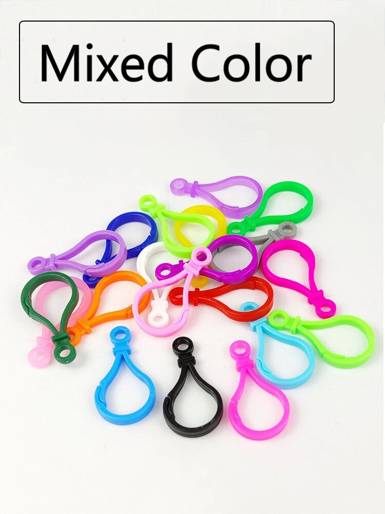 Пластиковые застежки-карабины в форме лампочки Розовый, Mixed Color 10PCS