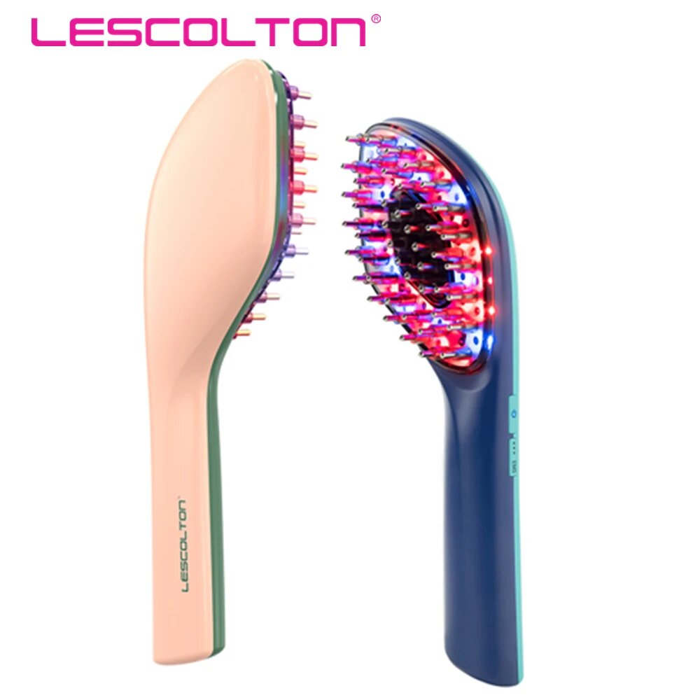 LESCOLTON Расческа для роста волос с красной светотерапией Pink LS-D653