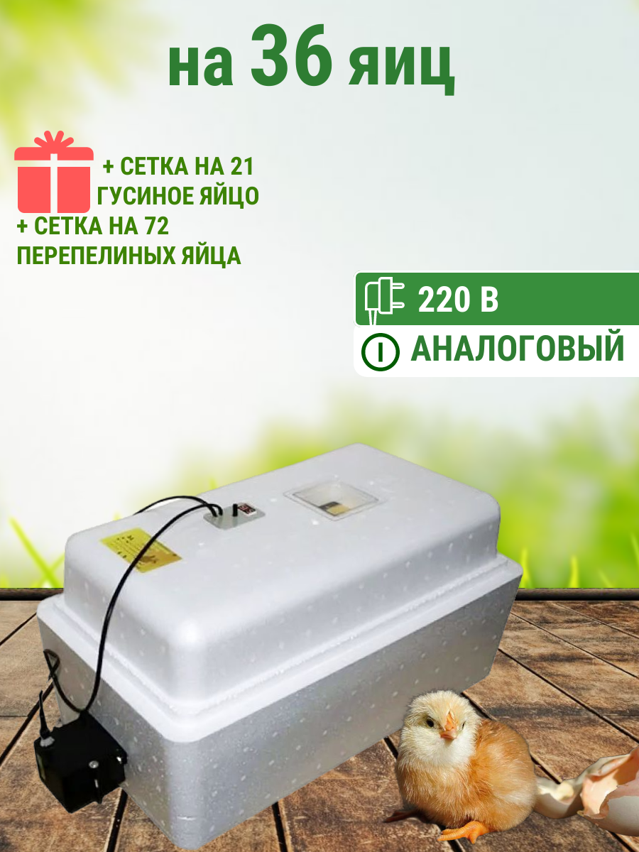 Инкубатор "Несушка", для 36 яиц, автоматический переворот, 220 В