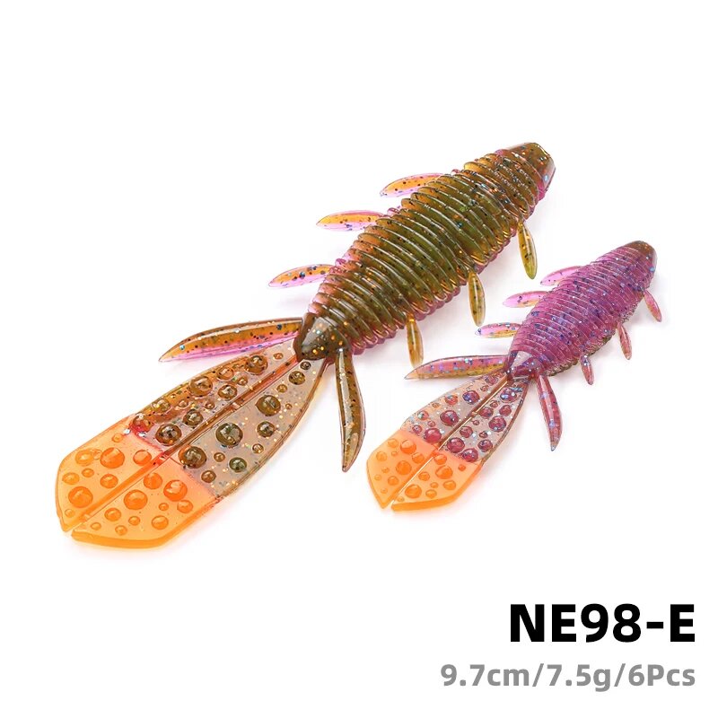 Приманка TSURINOYA Creature Baits Shrimp, Цвет Nebula-E