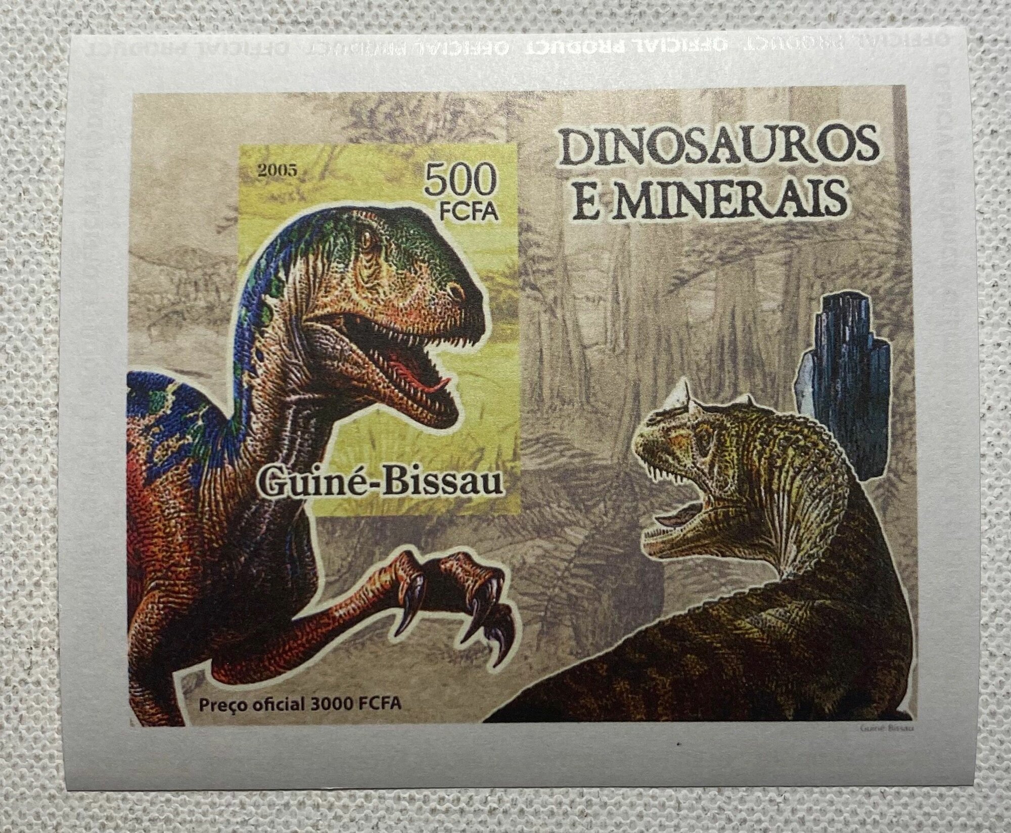 Гвинея Бисау 500 динозавры-12 2005 люкс блок UNC