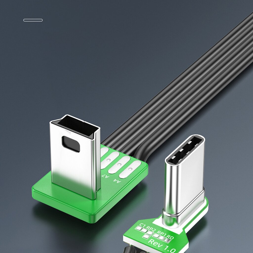 Гибкий кабель USB-C — USB, 5cm - слева — фото 1