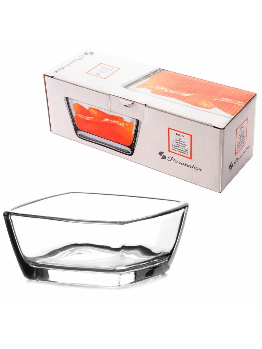 Соусник квадратный, 66 мм, комплект 6 штук, стекло