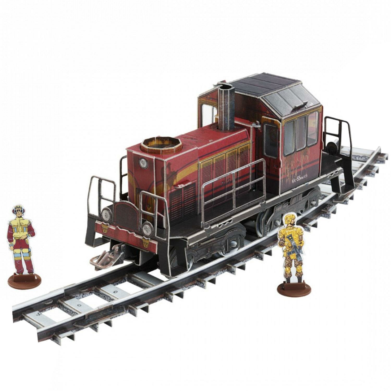 Сборная модель Умная Бумага из картона, Игра без правил: "Бронепоезд Тепловоз" 3+ (570)