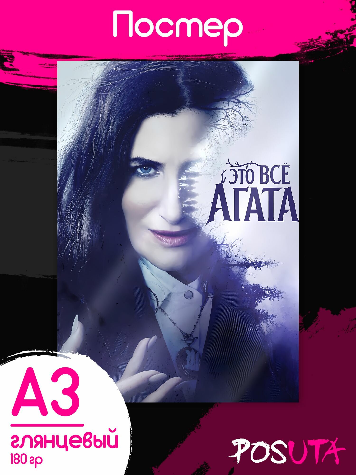 Постер на стену интерьерный сериал это все Агата