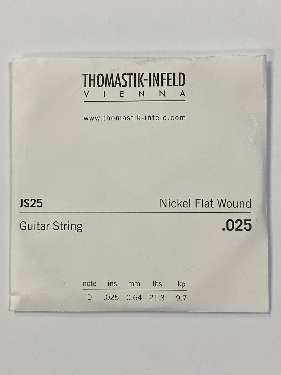 Одиночная струна для электрогитары THOMASTIK-INFELD flat wound JS25 0.025