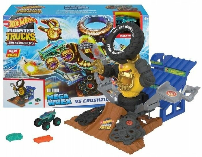 Игрушечный трек Hot Wheels Monster Trucks Arena Smashers - Игровой набор Арена Горилла HPN71