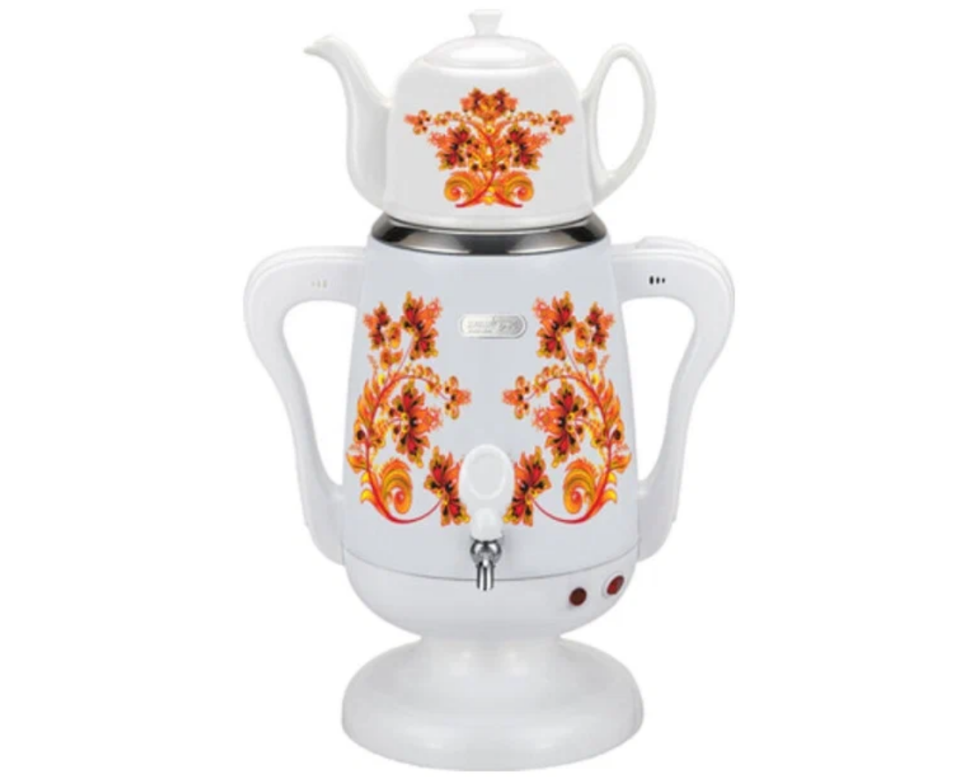MAXTRONIC осень (MAX-HD2511-2), Самовар, объем: 3,5л, керамический заварной чайник, 0,8 л