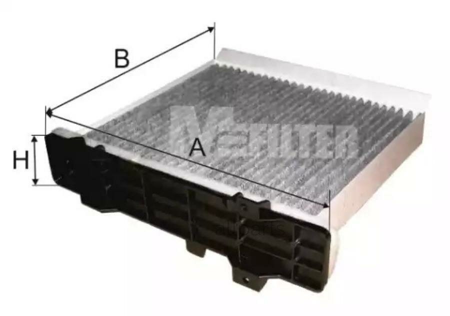 M-FILTER K9017C фильтр салона! угольный\ Mitsubishi Pajero 2.5-3.8 01>