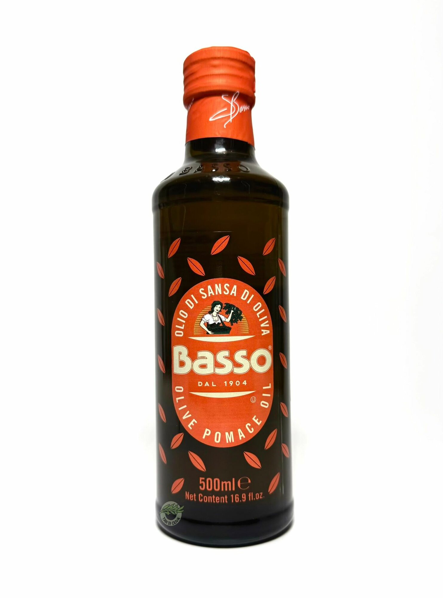 Оливковое масло Basso Pomace для жарки рафинированное, Италия, 500 мл