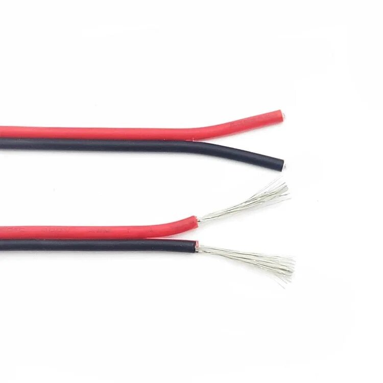 Медный провод UL2468 2-жильный с изоляцией из ПВХ 20AWG, Красный, Red Black, 5Meter