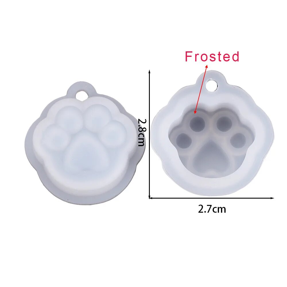 Форма для эпоксидной смолы "Кошачья лапа", Белый, Style 15 Frosted