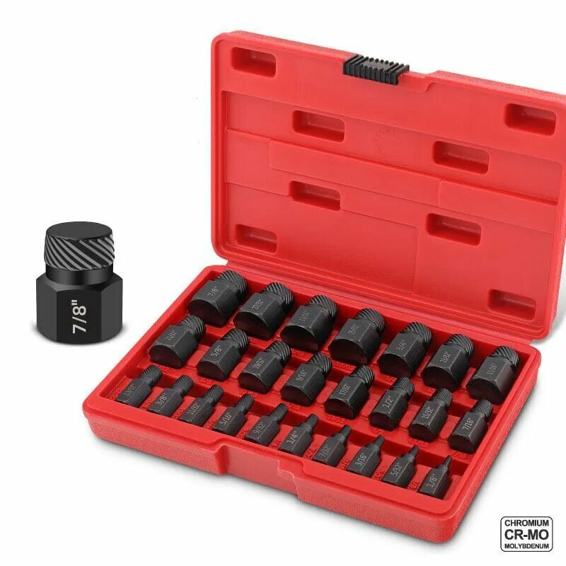 Набор экстракторов для поврежденного крепежа 25 предметов