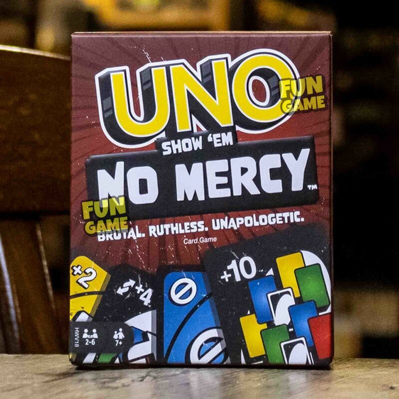 Настольная карточная игра UNO NO MERCY, новая версия для всей семьи с усиленными экшн-картами, правилами стека и обмена карт для бурных вечеринок