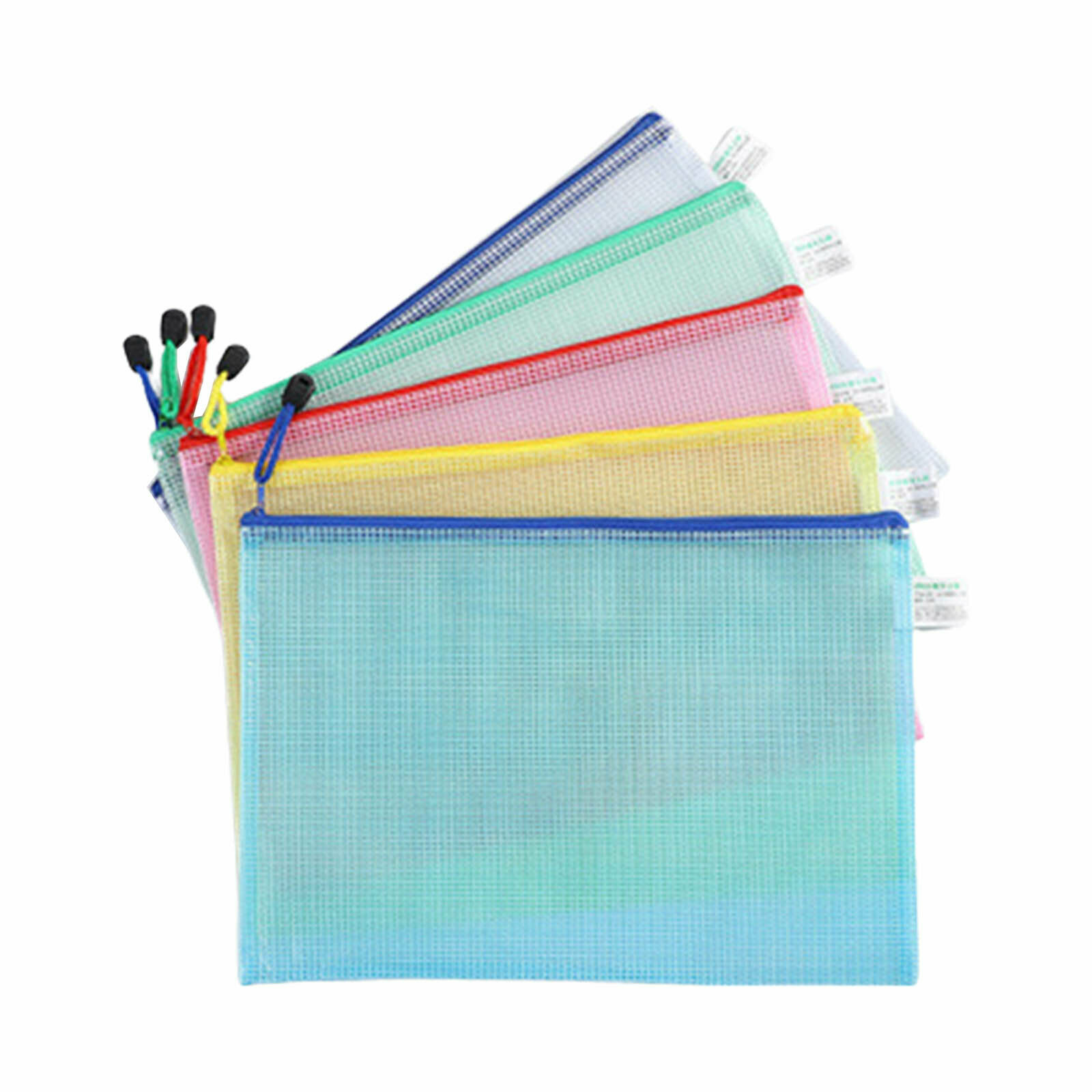 30ШТ Прозрачные Сетчатые Сумки Для Файлов Водонепроницаемая Сумка-Органайзер Для Документов Формата А4 С Видимыми Карманами На Молнии для Организации Файлов Для Бумаг Формата А4