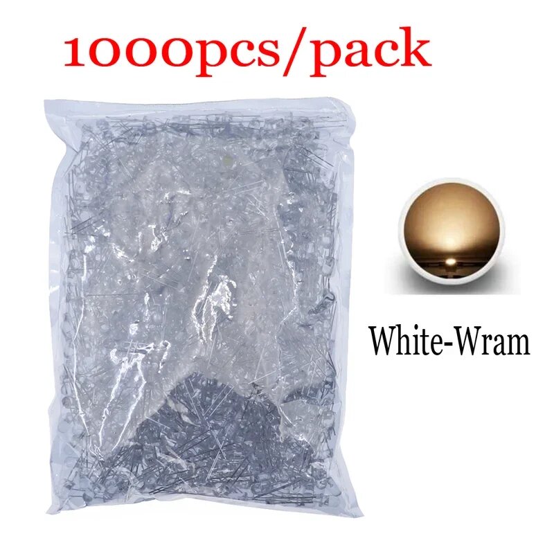 Светодиоды 5мм White-Wram 1000шт