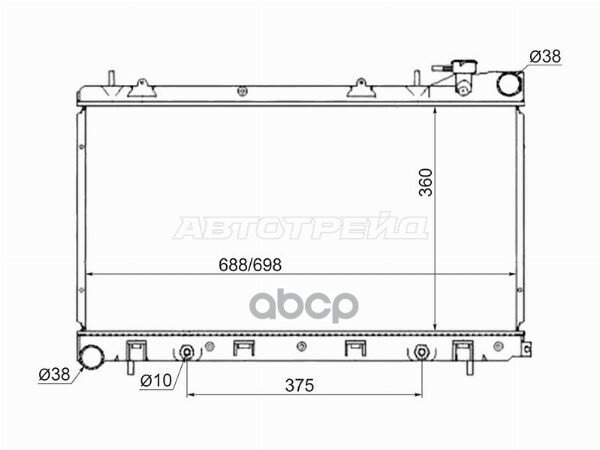 Радиатор Subaru Forester 02-08 / Impreza 00-07 Sat арт. SB0001-02-2R