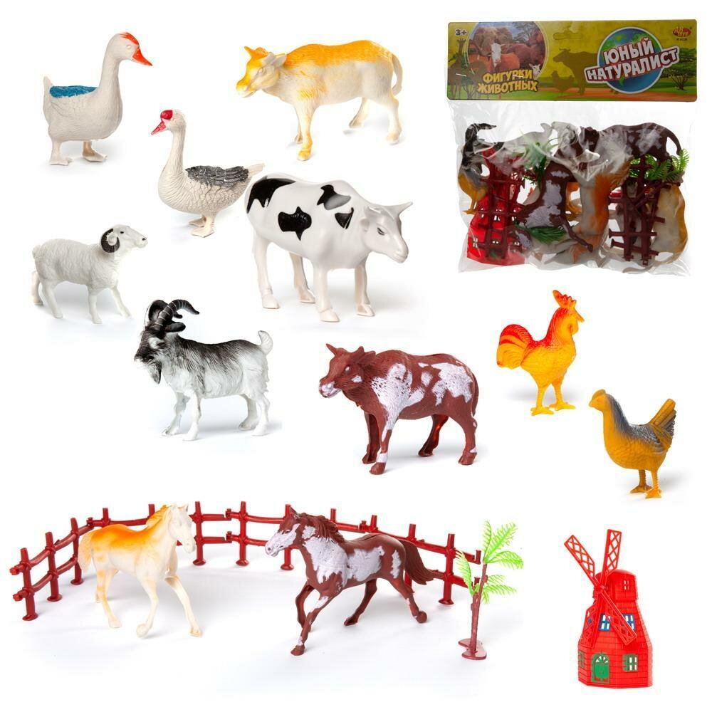Фигурки животных Abtoys Юный натуралист, с аксессуарами (PT-01289), в ассорт.