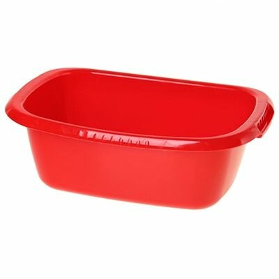 Таз Liveingreen "Водолей", пластмассовый, 11 л, 32х44х15,3 см, овальный, красный