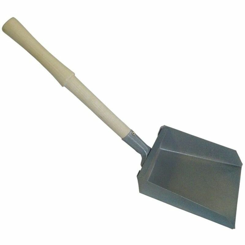 Совок для мусора КНР металлический с деревянной ручкой