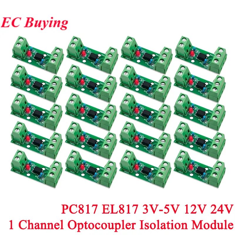 Модуль изоляции оптопары PC817, 5шт, 12V Input