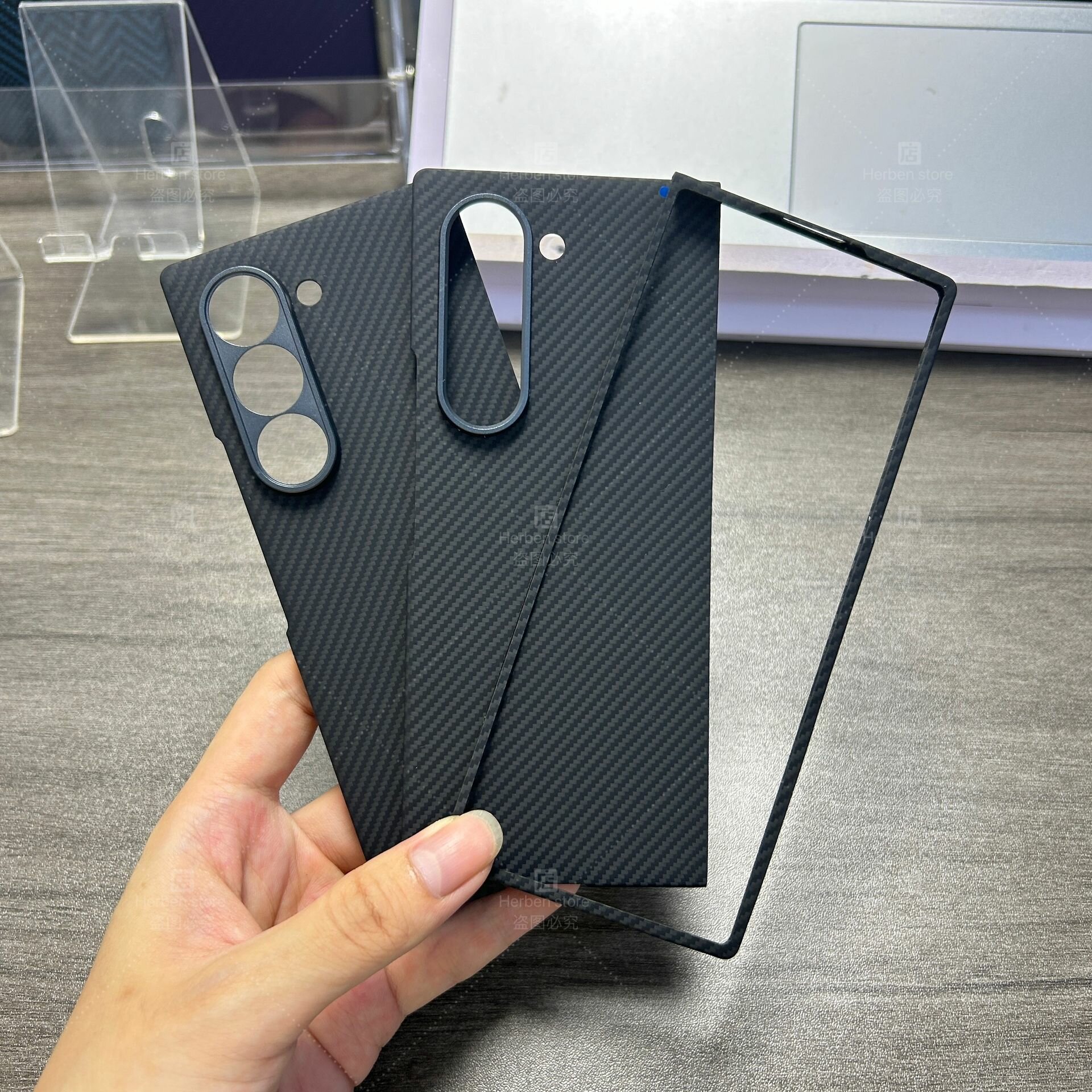 Кевларовый чехол Samsung z fold 6, чехол из углеродного волокна, Ультратонкий защитный чехол из настоящего углеродного волокна для Samsung z fold 6