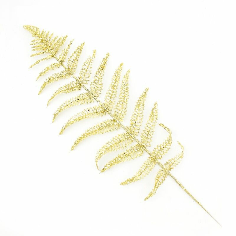 Листья папоротника искусственные Веселуха золотые, 3 шт