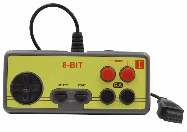 Геймпад (джойстик) 8-bit квадратный (узкий разъем 9 pin)