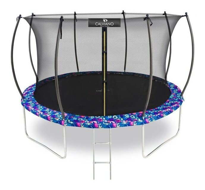 Батут Calviano Inside Master Smile 374 см - 12ft (внутренняя сетка, с лестницей)