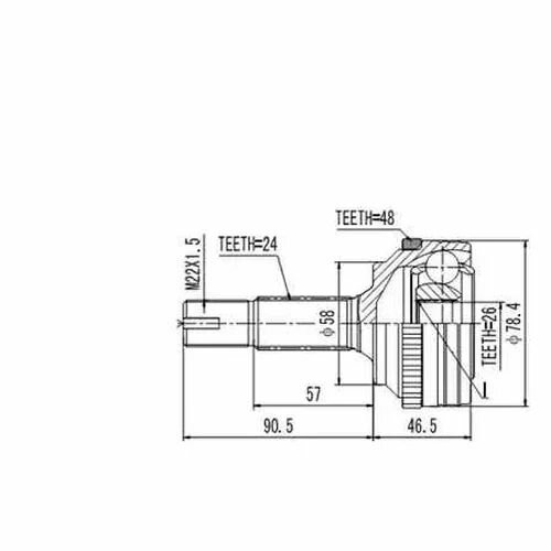 ШРУС AYWIparts AW1510082A