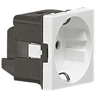 Розетка Legrand Mosaic 2К+З без шторок винтовой зажим 2М, белая