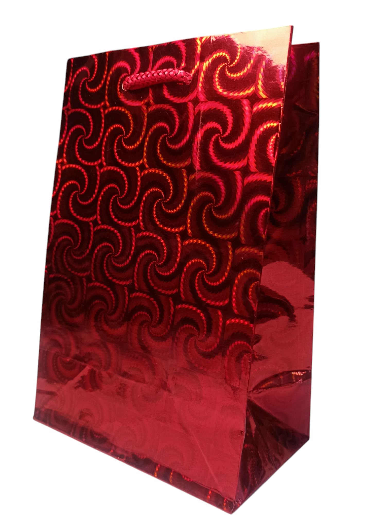 Подарочный пакет, голографический, прямоугольный, бумага, 14х20х8 см