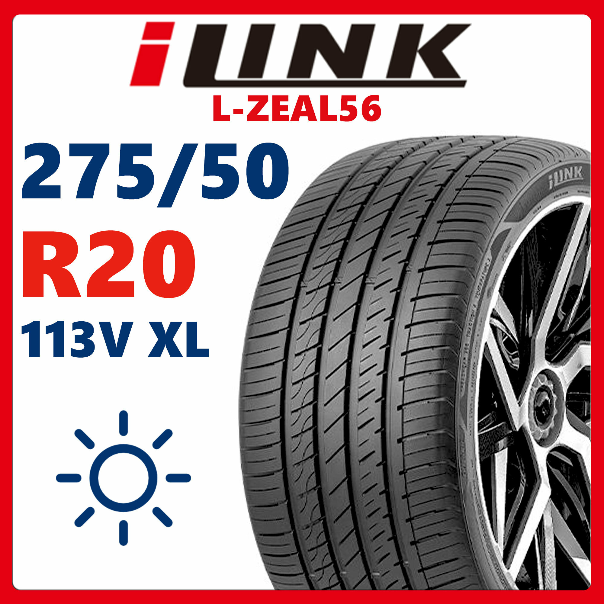 Летние шины iLink L-Zeal56 275/50 R20 113V XL асимметричный, ненаправленный протектор