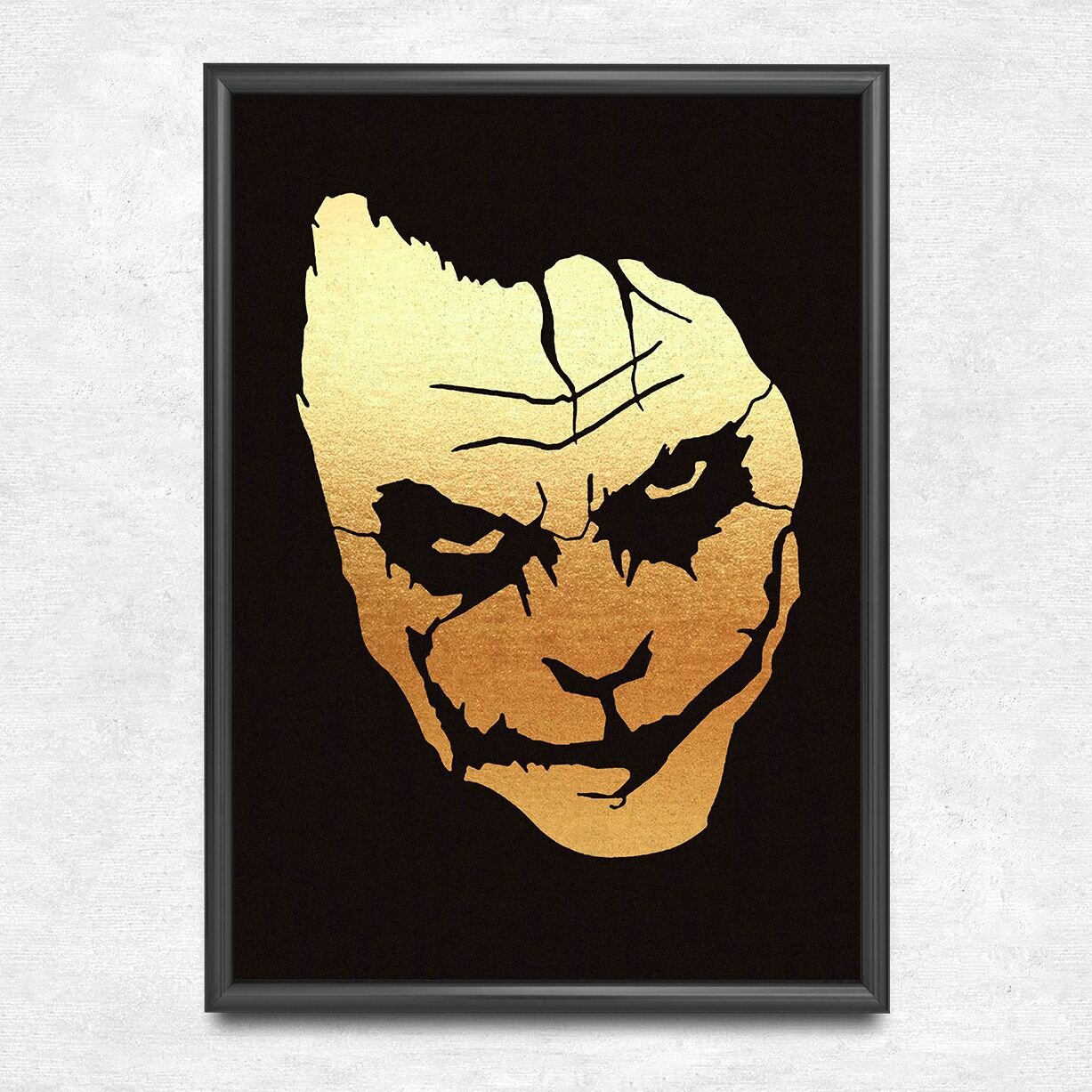 Постер Джокер / Плакат Joker Тёмный рыцарь, Хит Леджер по фильму, сериалу, игре