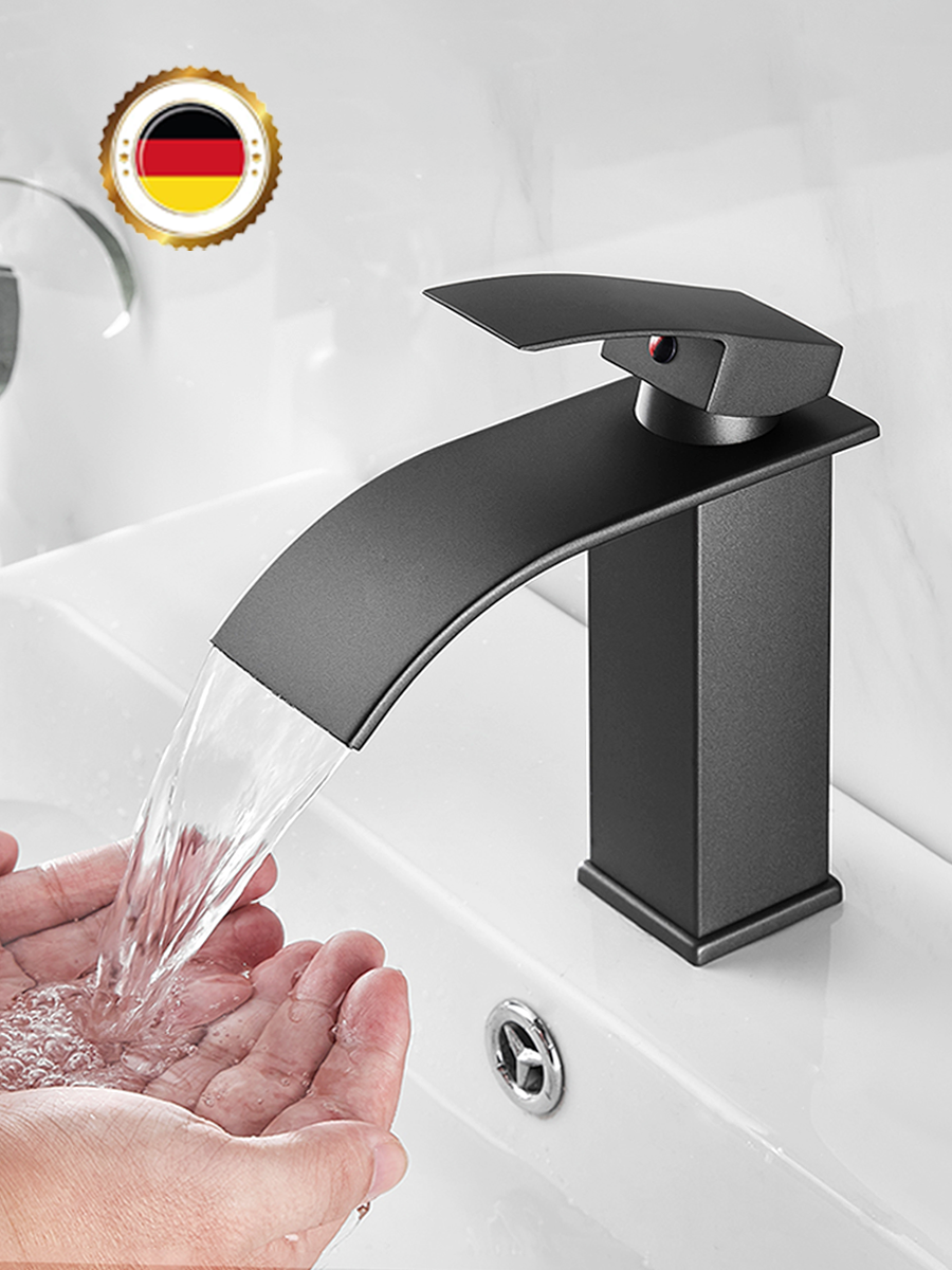 Смеситель для ванны с душем, раковины в ванную, кран для ванной в раковину, кухни, душа водопад, 125 ММ, черный