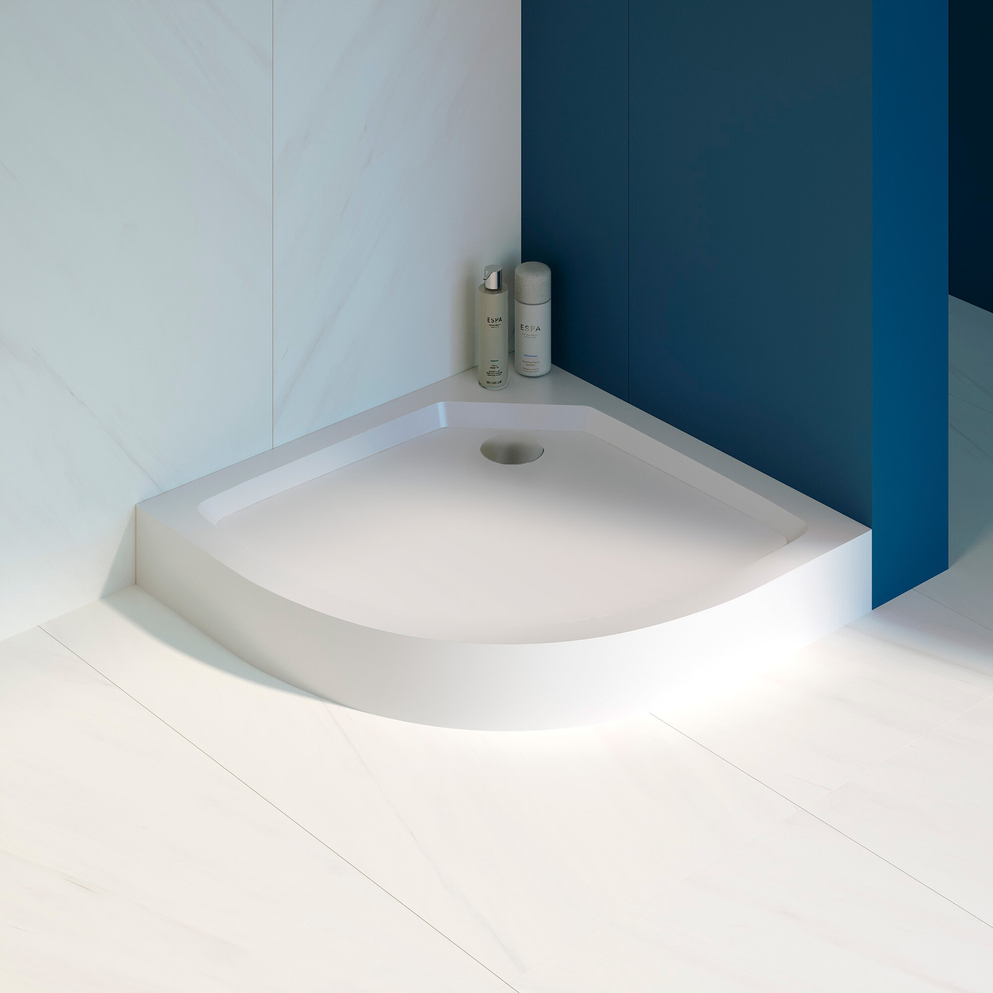 Душевой поддон 90*90*14 RGW SMC/R-C-099W Белый/Полукруг Ø 90 мм  (8 ножек в комплекте ) 12350499-01