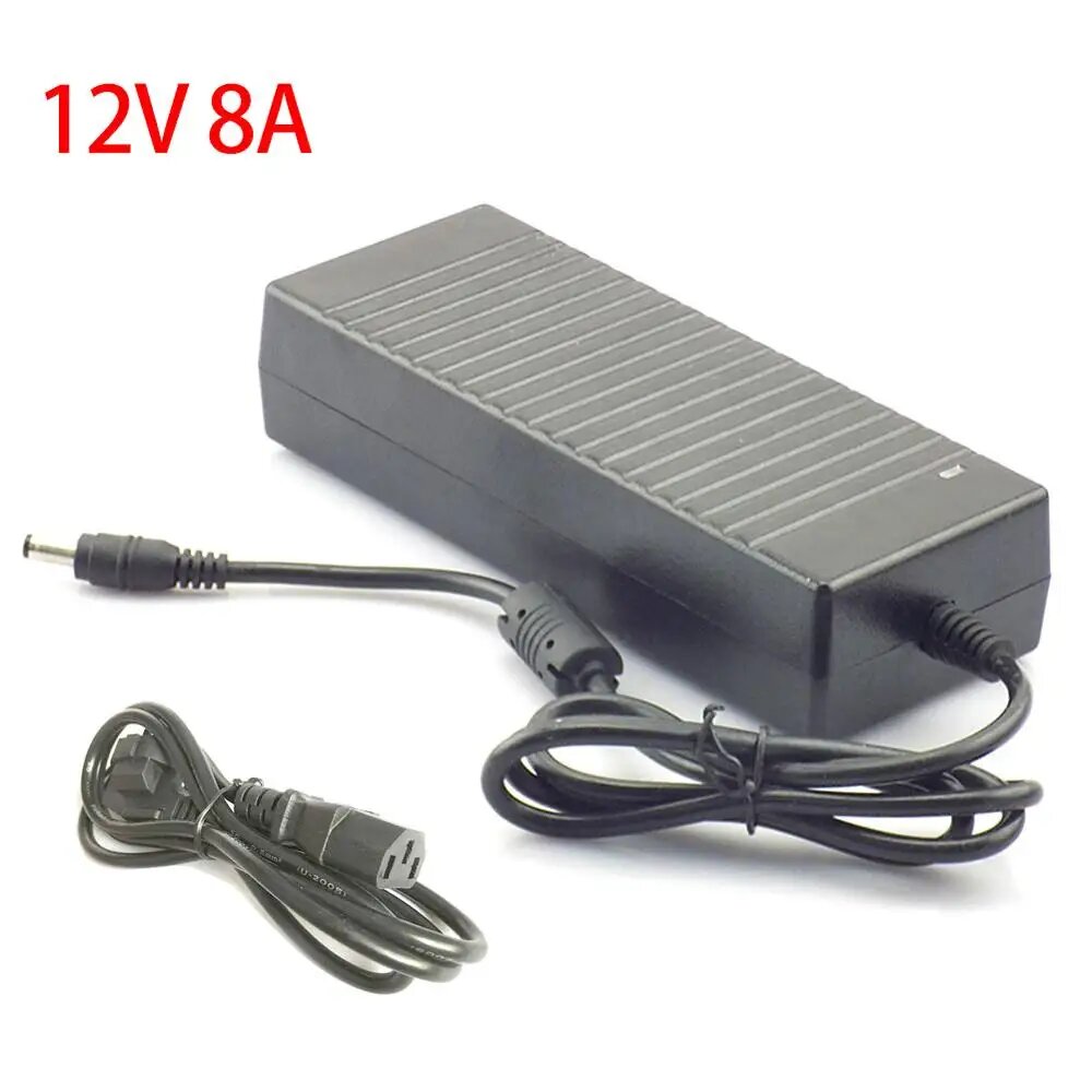 FVJVYE Адаптер питания LED 12В 3A/4A/5A/6A/8A EU, 12v 8A