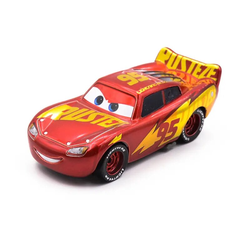 Машинки Pixar Cars 1:55: Сверхскоростной Молния МакКуин (красный), Салли, Гуидо, Оранжевый, 17